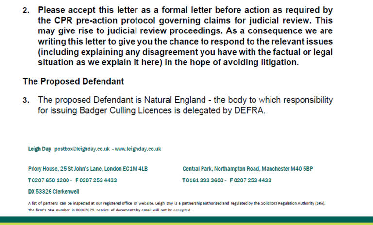 Extracts from our Pre Action Protocol letter to Natural England. - Wild ...