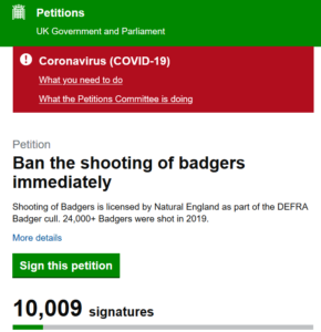 Our Badger petition - Wild Justice